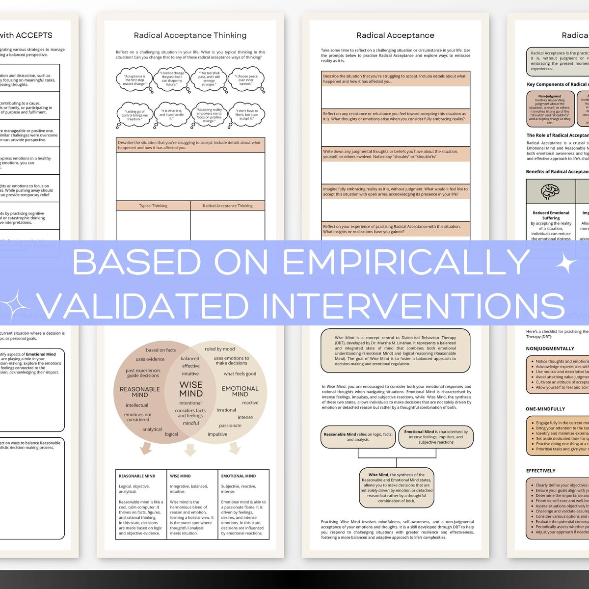DBT Mindfulness Workbook | Based on clinically validated interventions.