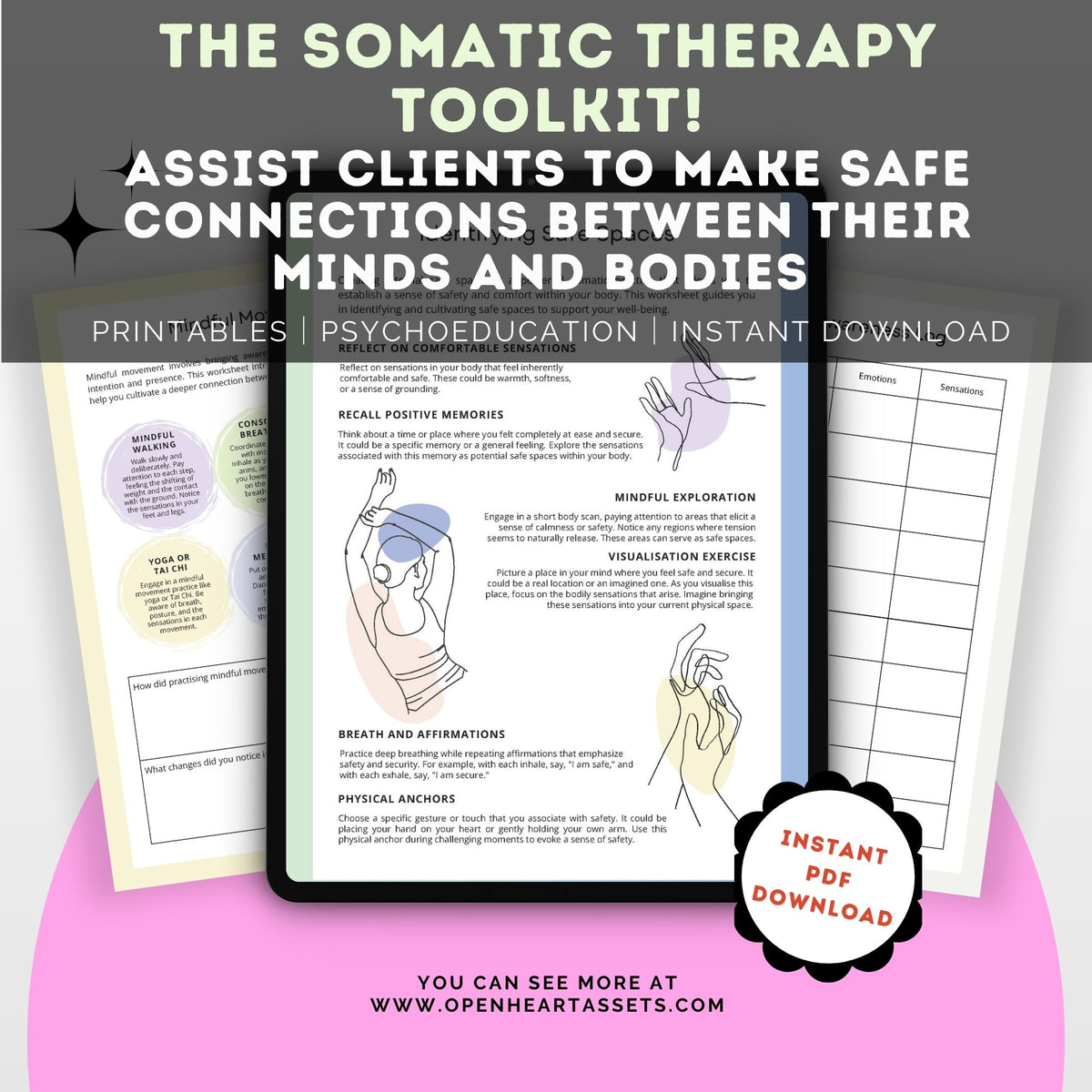 Somatic Therapy Toolkit | Based on clinically validated interventions.