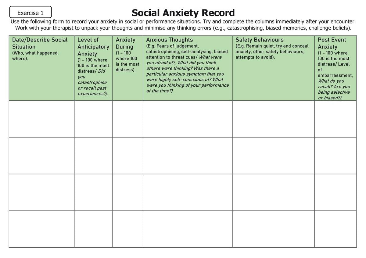 The Social Anxiety Tool Kit Page 52 | Based on clinically validated ...
