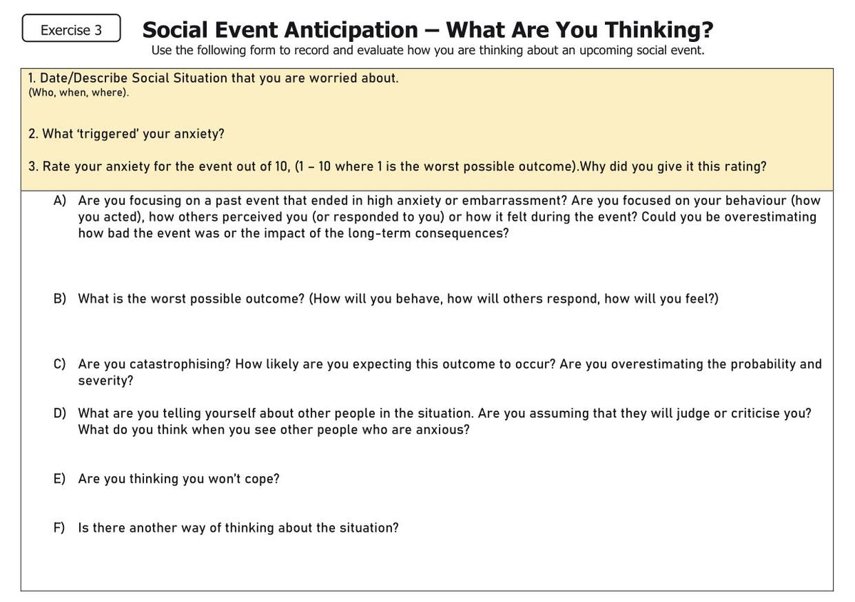 The Social Anxiety Tool Kit Page 56 | Based on clinically validated ...