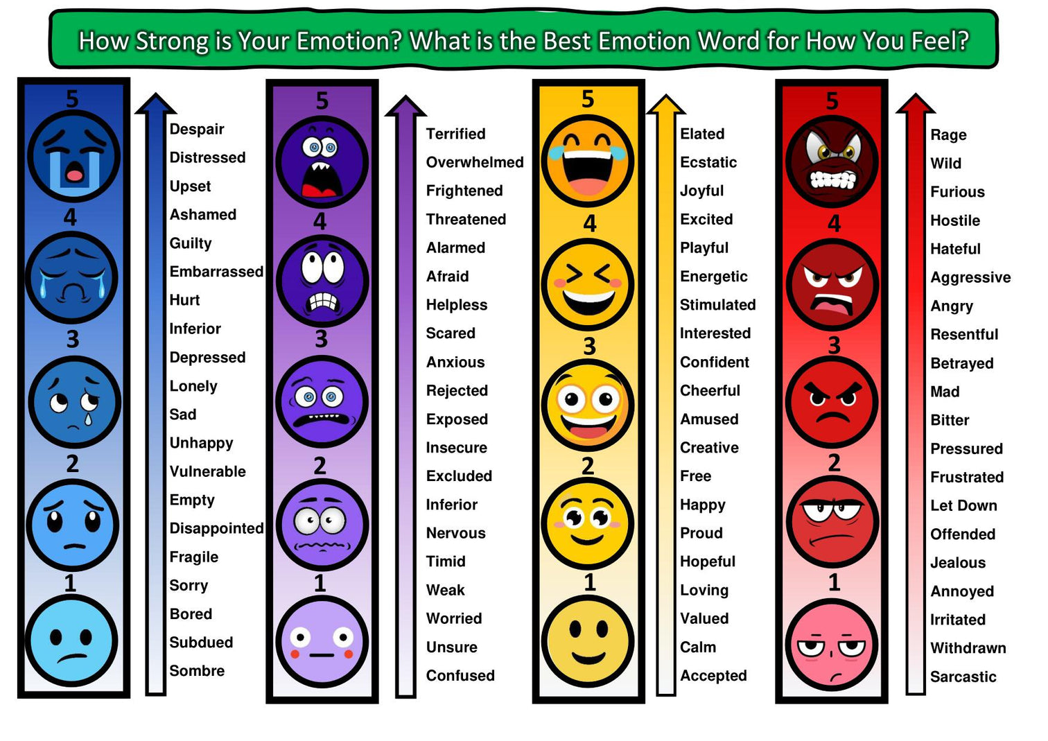 Understanding Emotions Handout | Based on clinically validated ...