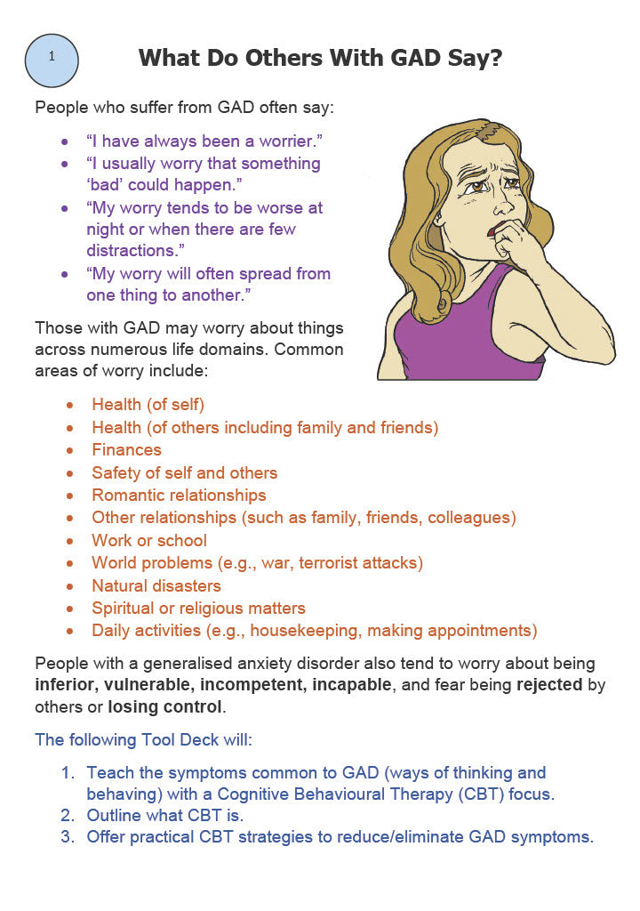 GAD Tool Kit Page 6 | Based on clinically validated interventions.